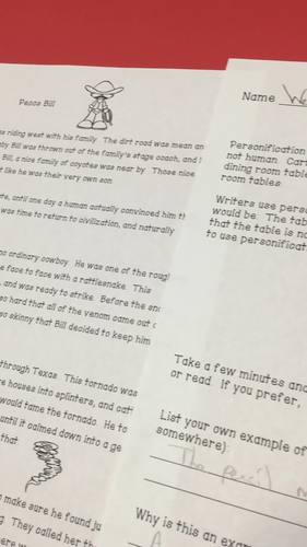 Pecos Bill - Tall Tale Activities on Personification | TPT