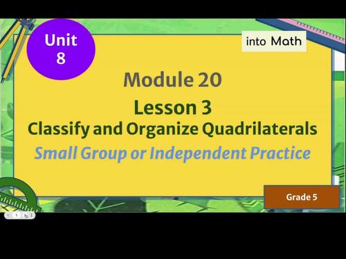 HMH Into Math, Grade 5, Module 20 Bundle (Lessons 1-4) by Annie's ...