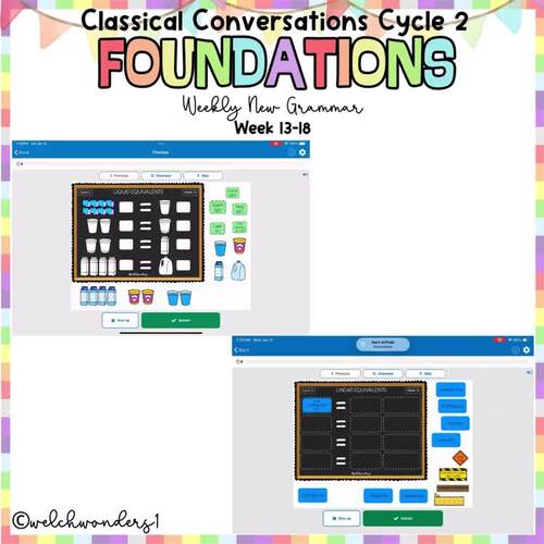 Classical Conversations Cycle 2 Boom Learning Digital Game Weeks 7-12