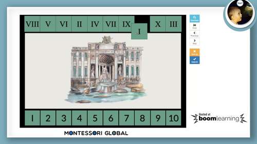 Roman Numerals | Ordering from 1 to 100 Boom Cards™ by Montessori Global
