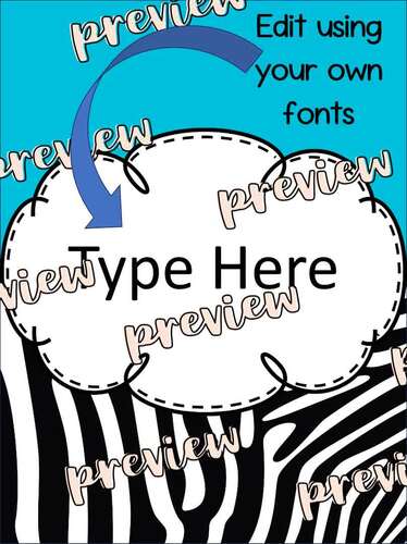 Editable Jungle Safari Animal Print Binder Covers by Anh Huynh | TPT