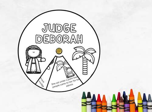 Judge Deborah Bible Story Spinning Wheel Craft - Sunday School & Homeschool