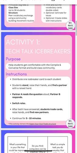 Compile & Converse: AP CS Principles Big Idea 3 by Mrs. Morris Codes