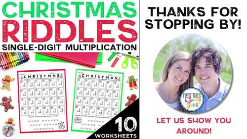 Christmas Multiplication Riddles Worksheets | Holiday Math Facts ...