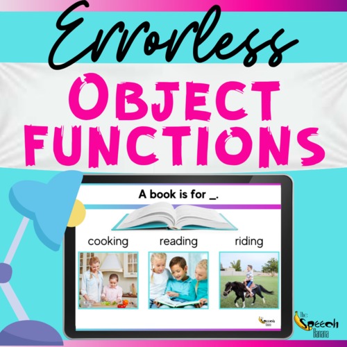 Errorless Object Functions {Boom Cards} by The Speech Banana TpT