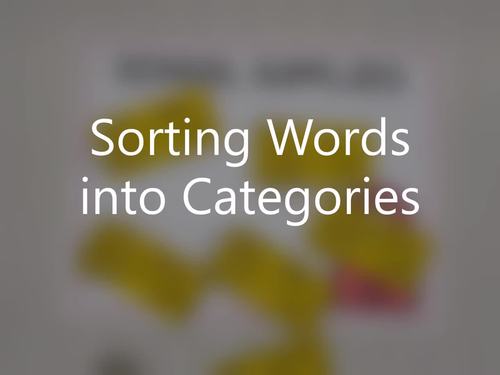 Categories Word Sorts by Lessons by Molly | TPT