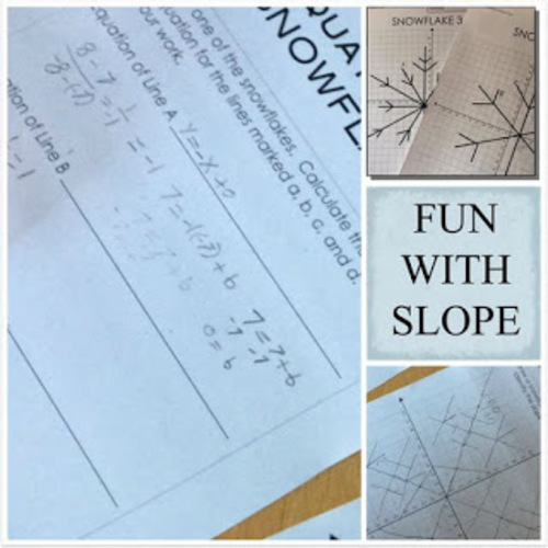 Linear Equations Snowflake Project an Introduction by Education with ...