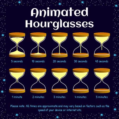 Animated GIF Hourglasses Timers Clipart – Yellow sand timers | TPT