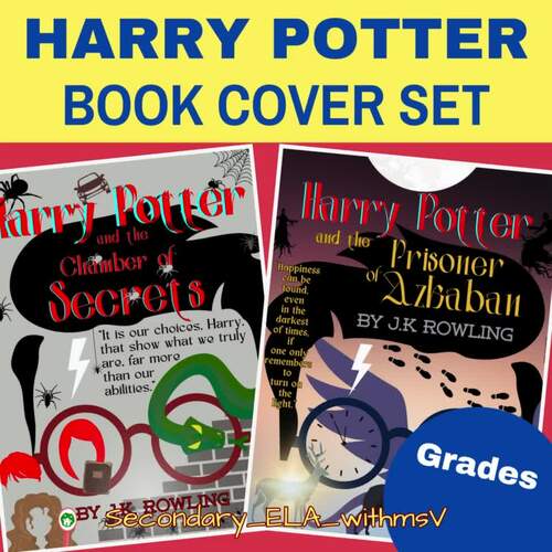 Harry Potter Book Cover Posters by Secondary ELA with MsV | TPT