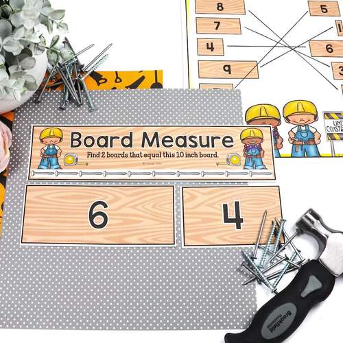Construction Measurement Activity & Make 10 Math Activity by Turner Tots