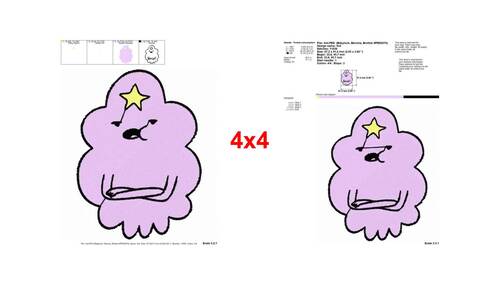 Adventure Time Lumpy Space Princess Sassy Purple Cloud Embroidery ...