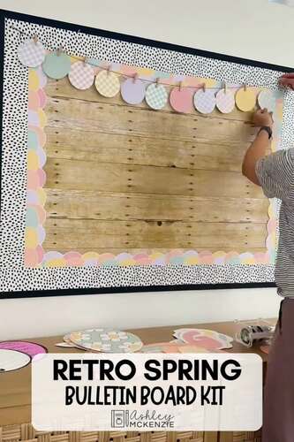 Retro Spring Bulletin Board Kit by Ashley McKenzie | TPT