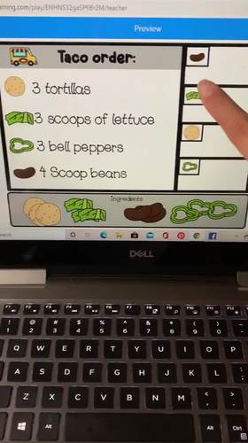 Fill the Order and Pay Boom Cards (tacos) by Homeschooling Autism