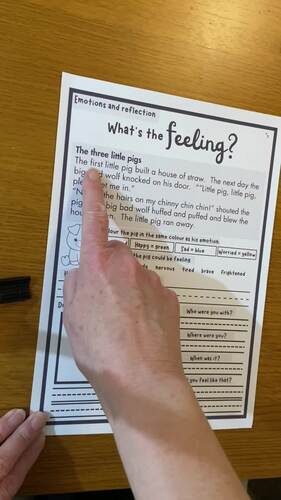 Emotions and feelings worksheets - self reflection by 123Miss Poppins