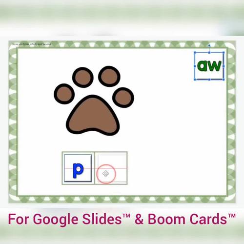 Diphthong AU and AW Digital Phonics Game Connecting Phonemes and Graphemes