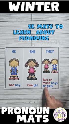 Winter Pronouns Interactive Mats | Personal Pronouns | He She They