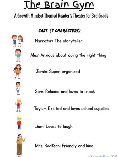 The Brain Gym! A 3rd Grade Growth Mindset Reader’s Theater and SEL ...
