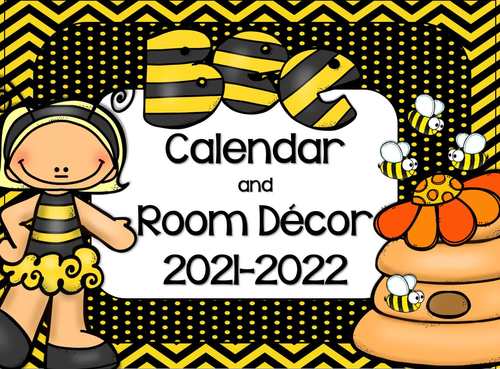 EDITABLE Bee Theme Classroom Decor | Calendar | Name Tags | and More | 2021