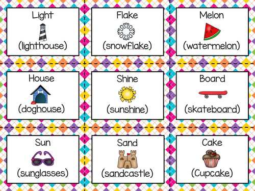 Digital Compound Words Bingo | Google Classroom & Printable by Joyful 4th