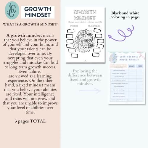 Growth mindset worksheets, classroom poster, flexible thinking ...