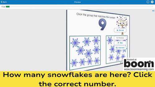 Winter Math Snowflake Counting To 20 Digital Boom Cards by Limes and Lemons