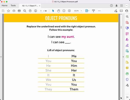 ESL Elementary Pronouns + 'S Bundle by ESL Class Workshop | TPT