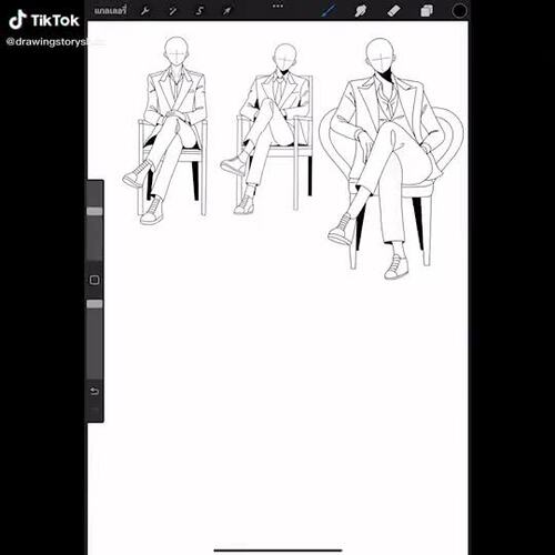 100 Procreate Male Body Poses Stamps ,Men's Poses, Procreate anime brushes