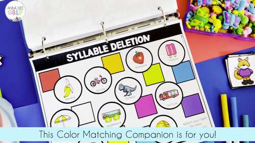 Color Match for Preschool Speech Therapy Game + Toy Companions and ...