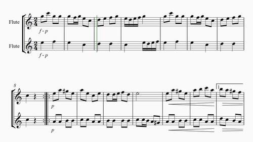 Swallowtail duet - parts for all band instruments by We-Teach-Music