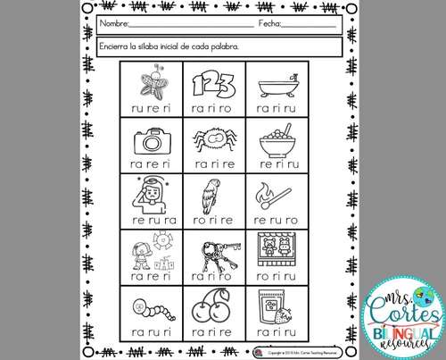 Centros conciencia fonológica -r medial by mrscortes | TPT