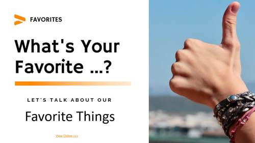 What's Your Favorite ... Discussion. Back To School. ESL. ELA. PPTx.