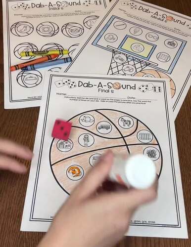 Dab-A-Sound Basketball Edition: No Prep Speech Therapy + Google Slides