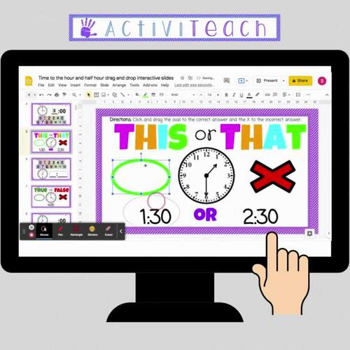 Telling Time Activities Special Education Functional Math Drag & Drop Math