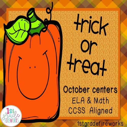 Trick or Treat October Centers | Halloween Reading, Writing & Math Centers