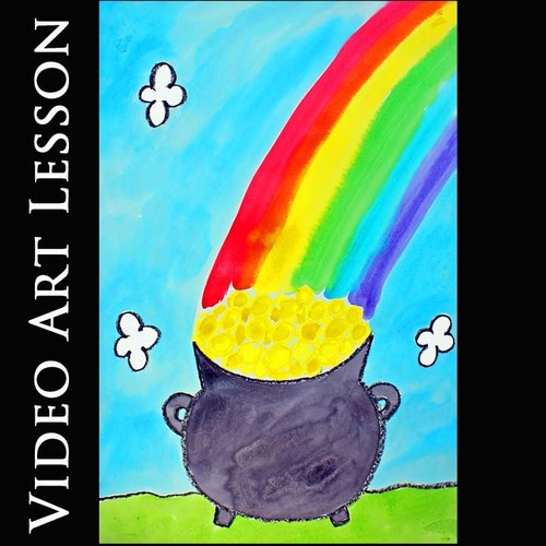 how to draw a pot of gold step by step easy