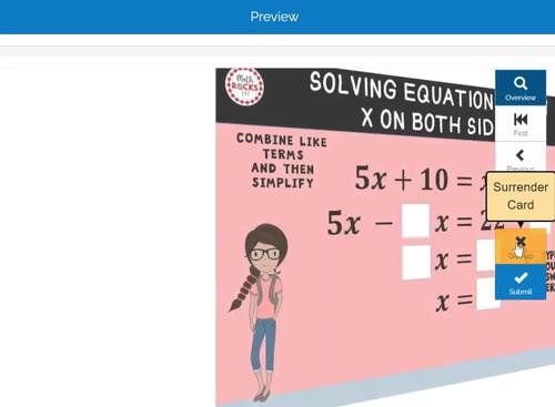 Solve Equations With X On Both Sides Algebra 1 Digital Boom Cards™ Math ...