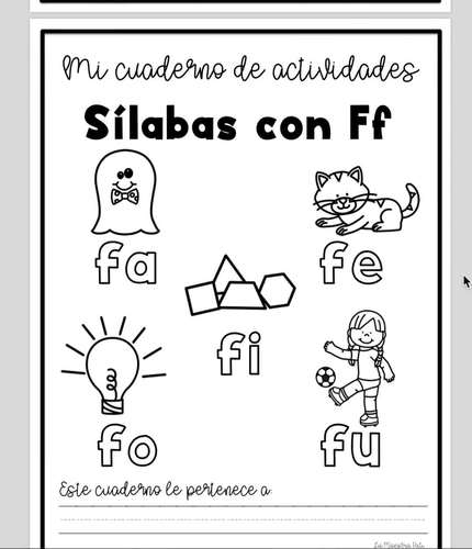 Silabas con Ff fa fe fi fo fu by La Maestra Pati Bilingue | TPT