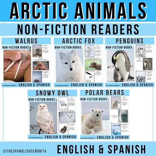 Arctic Animals Bundle Non-Fiction Readers (English & Spanish) | TPT