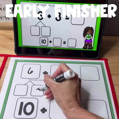 Making a Ten to Add 1st Grade No Prep Early Finishers Activity Math Centers