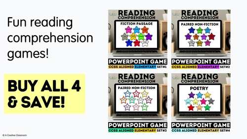 Reading Comprehension PowerPoint Games SBAC CAASPP Test Prep Grades 3rd ...