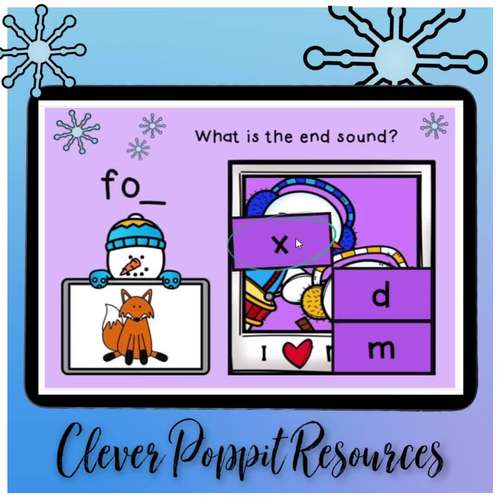 BOOM CARDS CVC End Sounds - Secret Winter Picture by Clever Poppit ...