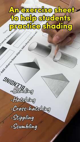Value and shading exercise for Art by Never Deny Growth | TPT