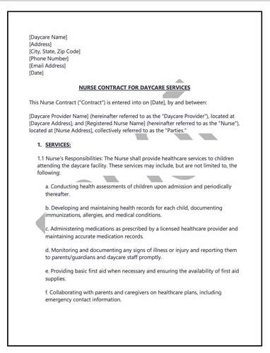 Nurse Contract by Admin 4 You | TPT