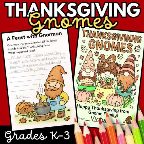 Thanksgiving Gnomes Activities | Writing, Coloring, Crafts & Worksheets ...