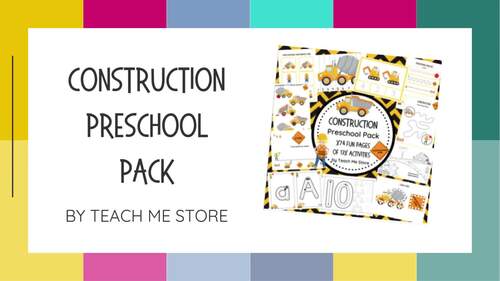 Construction Mega Preschool Pack by Teach me Store | TPT