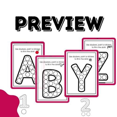 Daubers Alphabet & Numbers: Bingo Dab Worksheets for Letter & Number ...