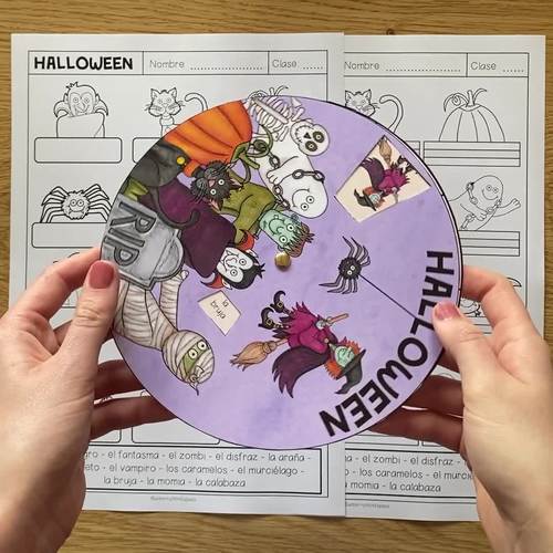 HALLOWEEN - Rueda de Vocabulario by My Teaching Factory | TPT
