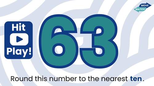 Move & Match: Rounding to Nearest Ten - Grade 3 by Math Momentum Studio