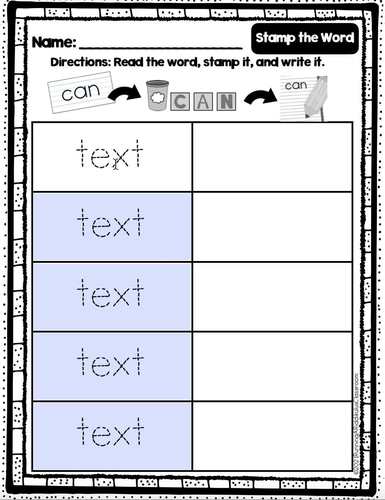 Editable Stamp The Word | Reading Center by RunningARidiculousClassroom