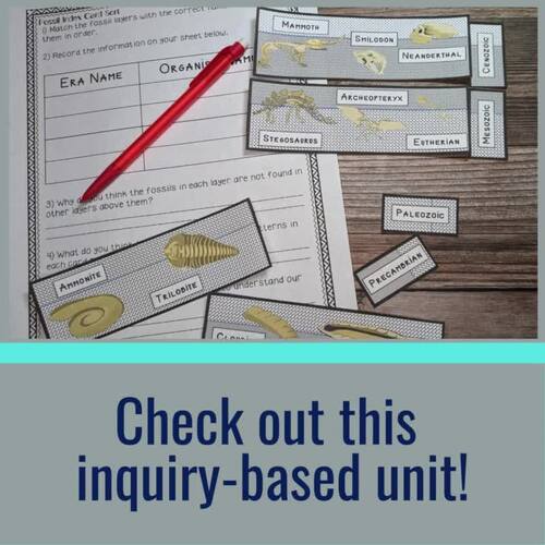 Geologic Time Scale & Relative Rock Dating BUNDLE: MS-ESS1-4 Unit ...